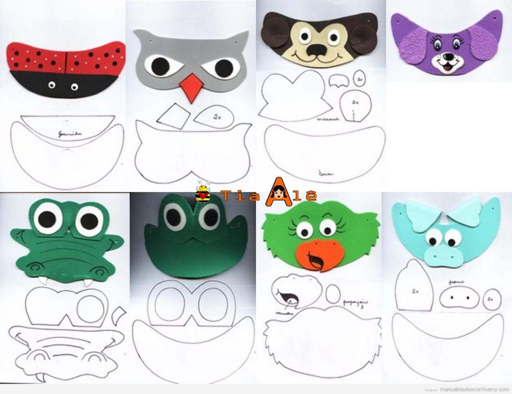 plantillas-molde-viseras-verano-niños-foamy-goma-eva-manualidades ...